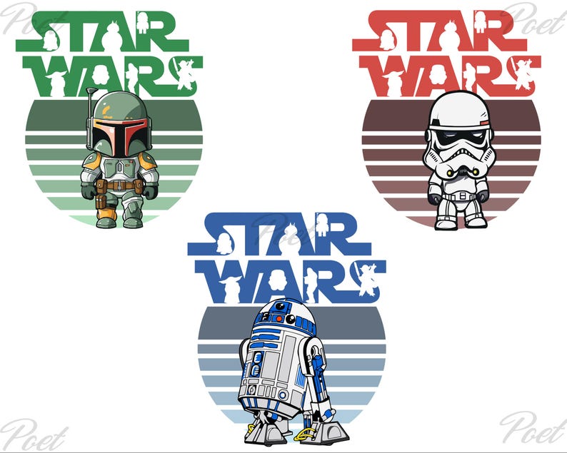 Star Wars PNG Files: Characters for Cricut, Silhouette (digital ...