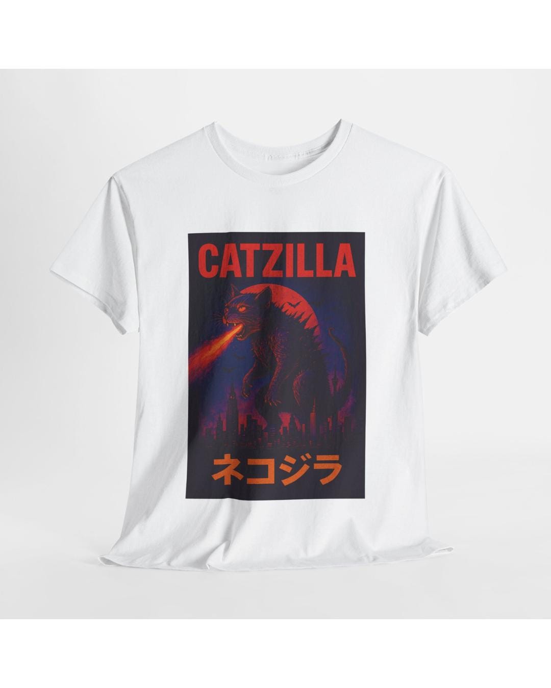 Kaiju Catzilla Shirt - Funny Japanese Catzilla Shirt - Japanese Art Cat ...