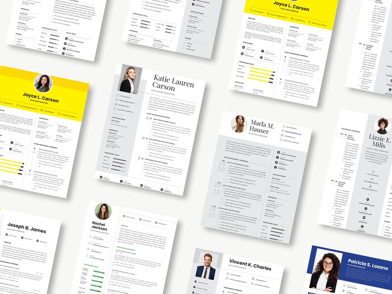 10 Professional Resume Templates | Word Format Cvs | Instant Download ...