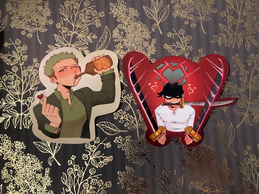 Zoro Heart Sticker One Piece - Etsy