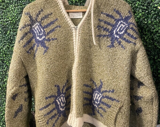 Vtg 90s CRAZY DESIGN ECUADOR Sweater // Vintage Fashion Chunky Knit ...