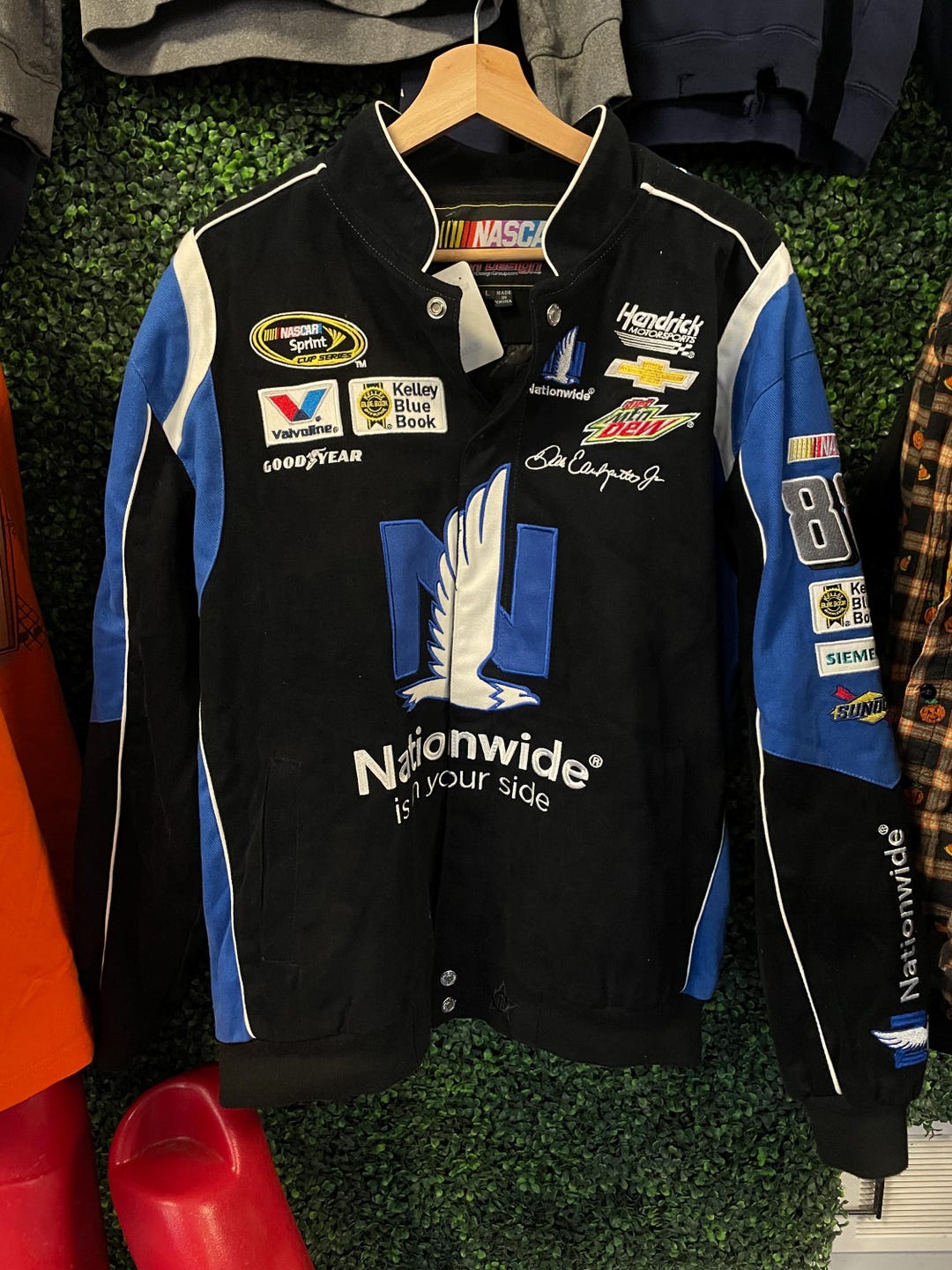 Vtg 2000s DALE EARNHARDT Jr NASCAR Jacket // Vintage Racing Black ...