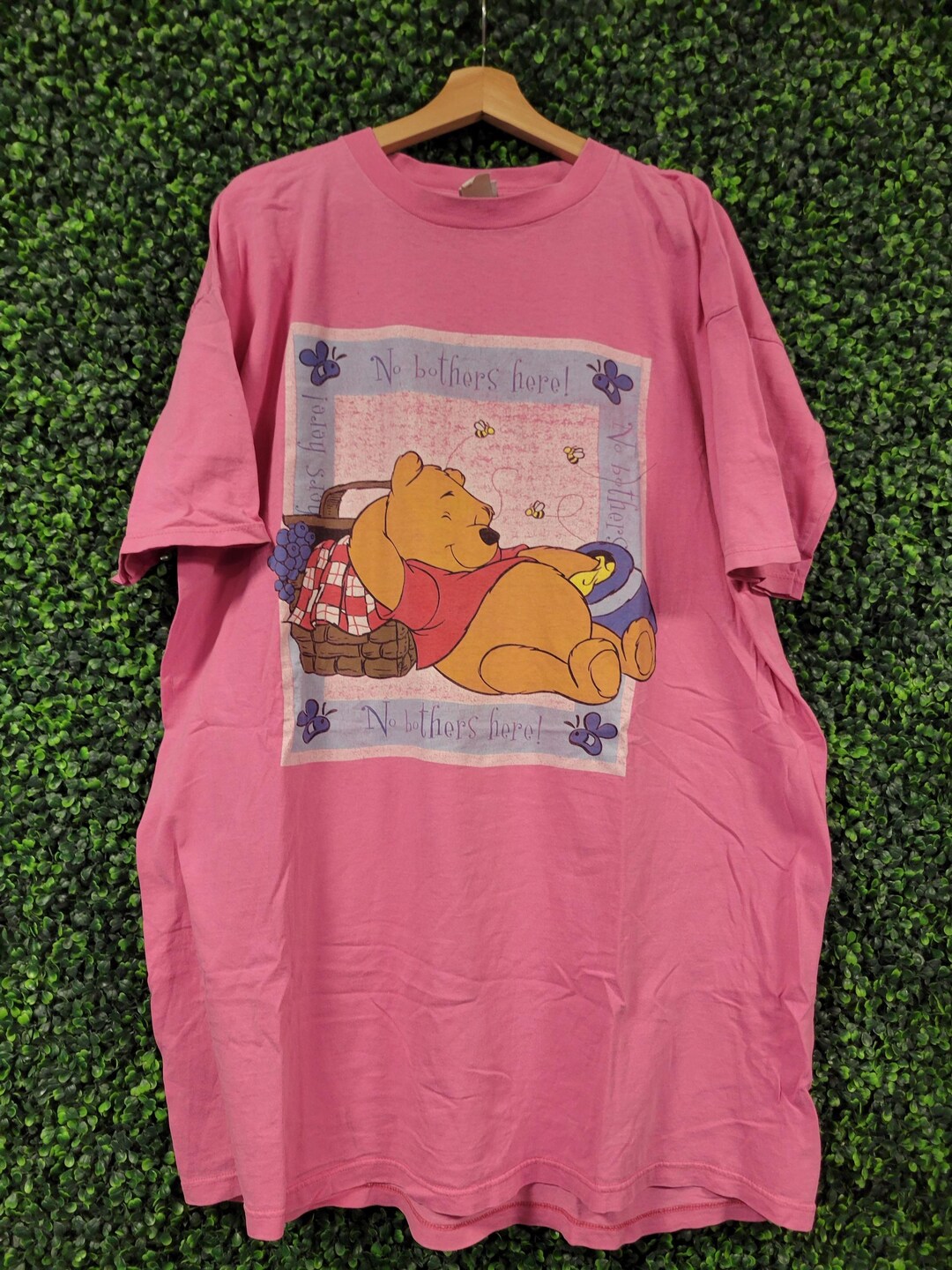 Vtg WINNIE the POOH SLEEPER Tee Osfm // Pink Hot Pink Cotton Wear No ...
