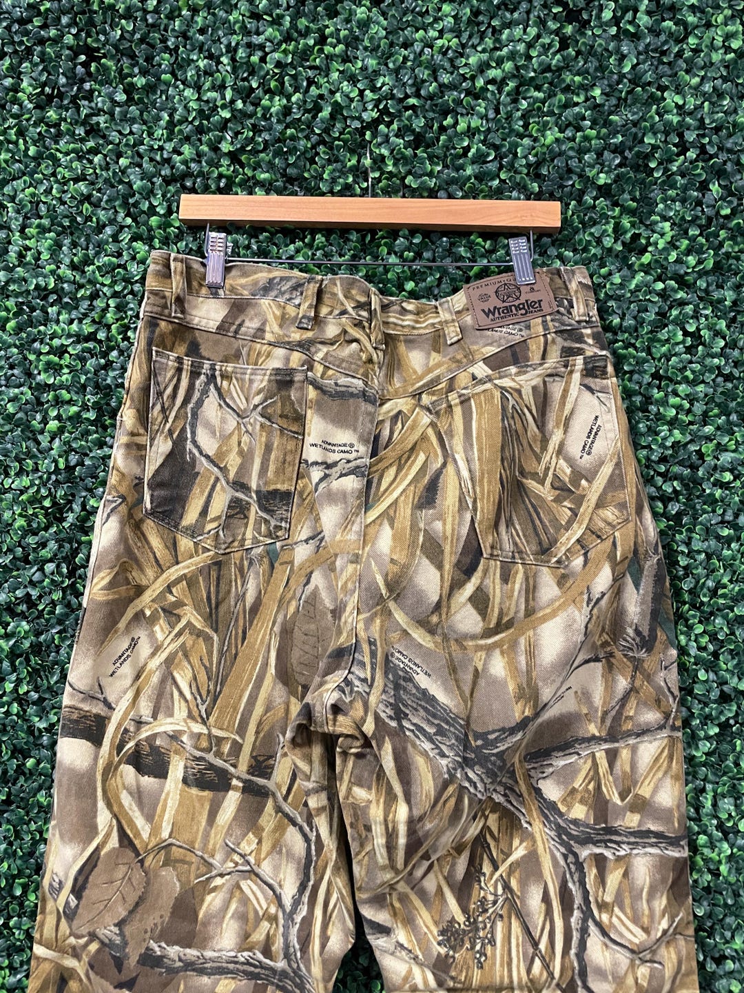 Vtg WRANGLER TREE CAMO Pants // Canvas Realtree Medium Dark Wash Wide ...