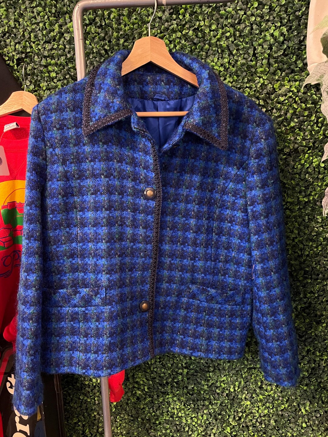 Vtg 80s DONEGAL DESIGN MOHAIR Jacket // Vintage Fashion Jackets Fuzzy ...