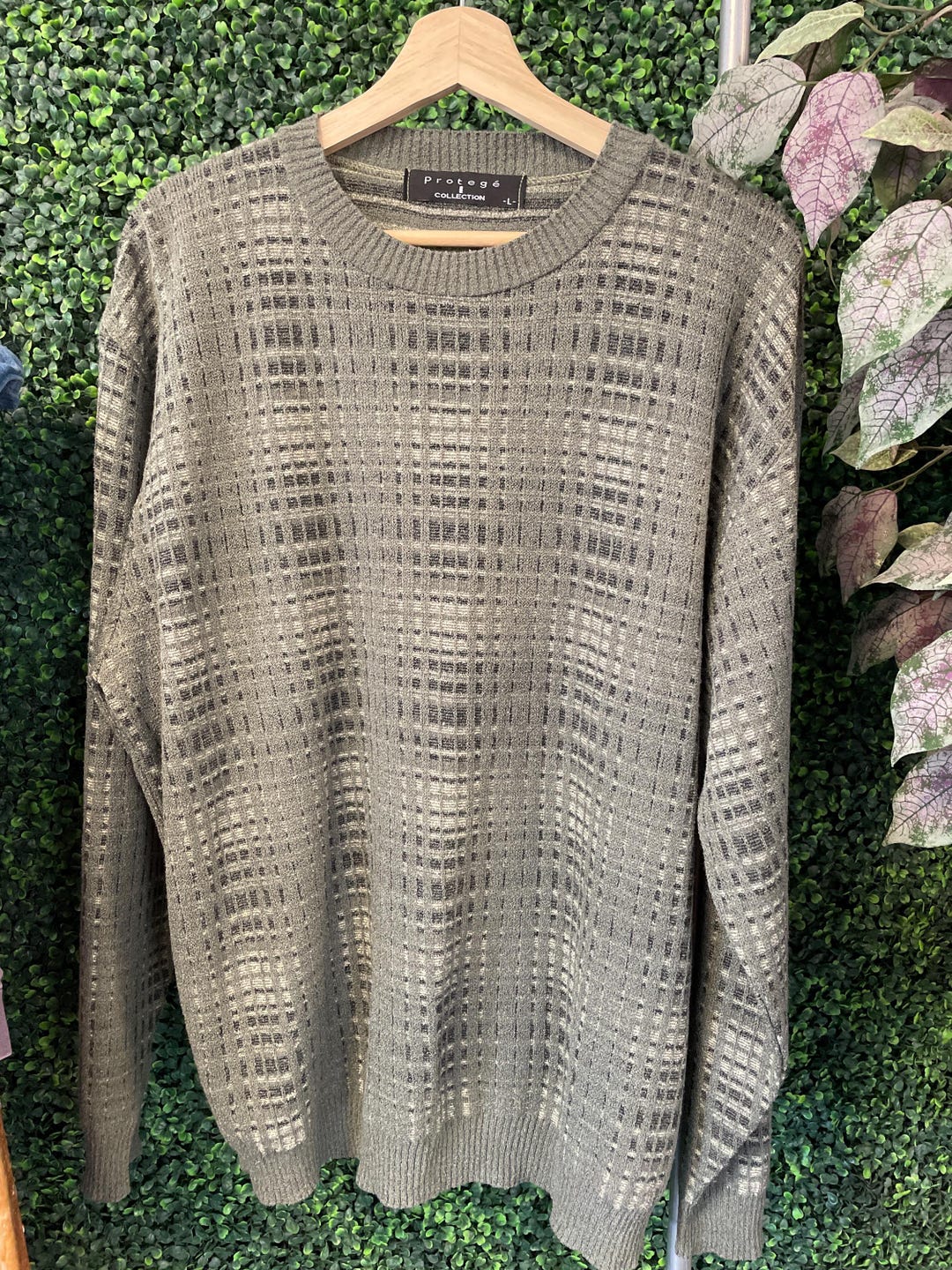 Vtg 90s PROTEGE KNIT SWEATER // 80s Fuzzy Cozy Warm Thick Sweat Fall ...