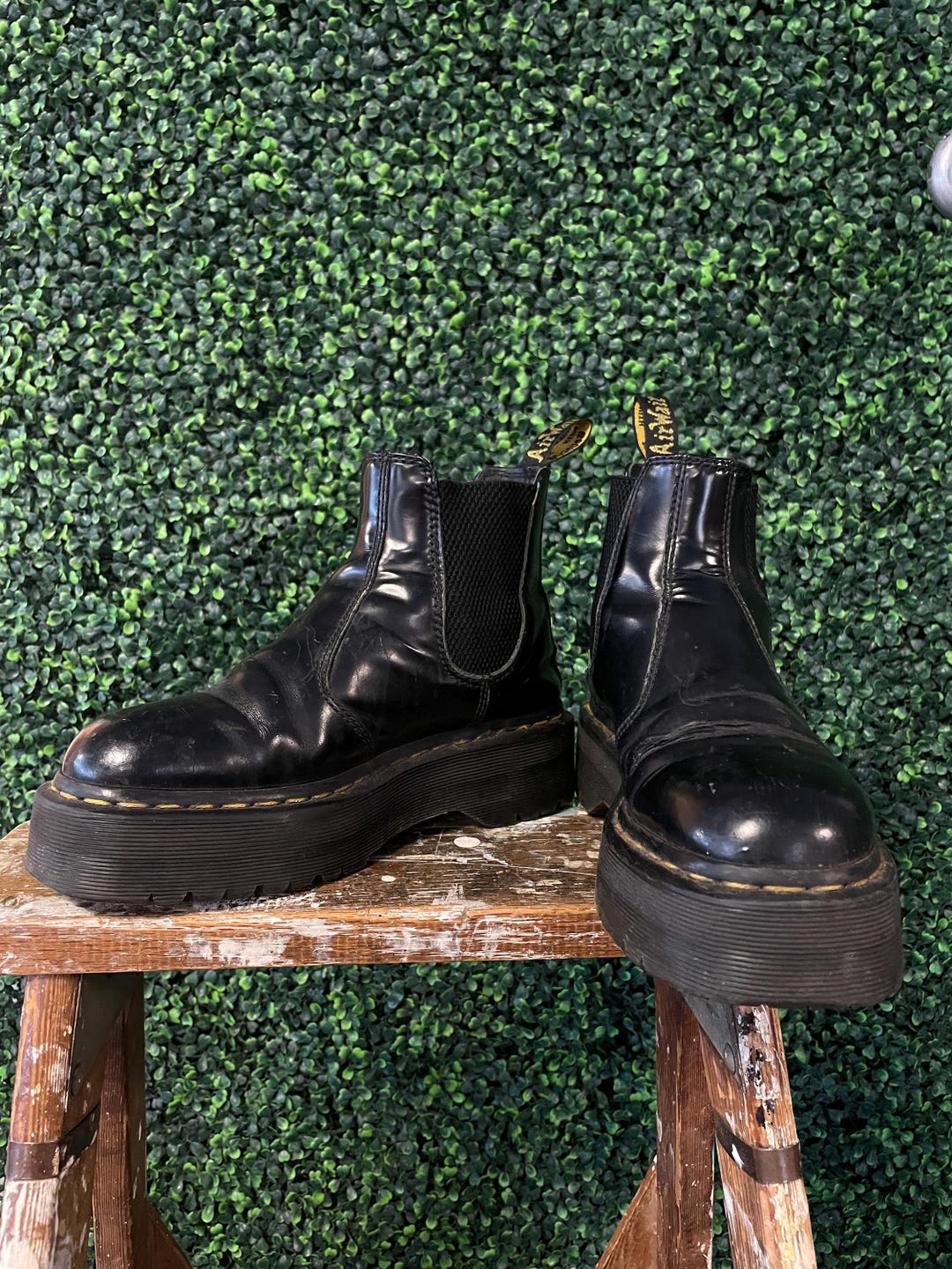 Vtg 90s DOC MARTENS CHELSEA Boots // Utility Brown Leather 7 Usa Made ...