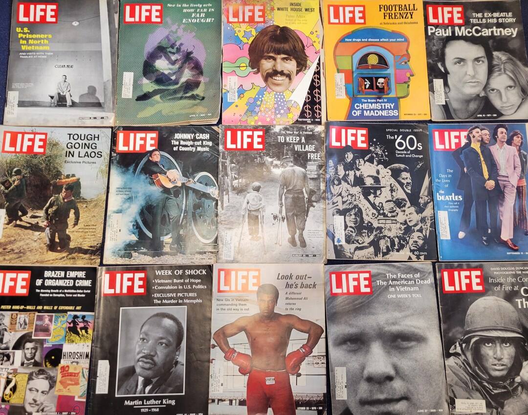 144 LOT of LIFE MAGAZINE // 70s 60s Politics Vietnam War Music Art ...