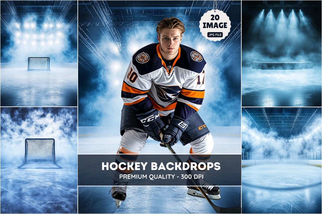 Ice Hockey Backdrop for Photoshoot & Party Decorations | Durable Winter ...