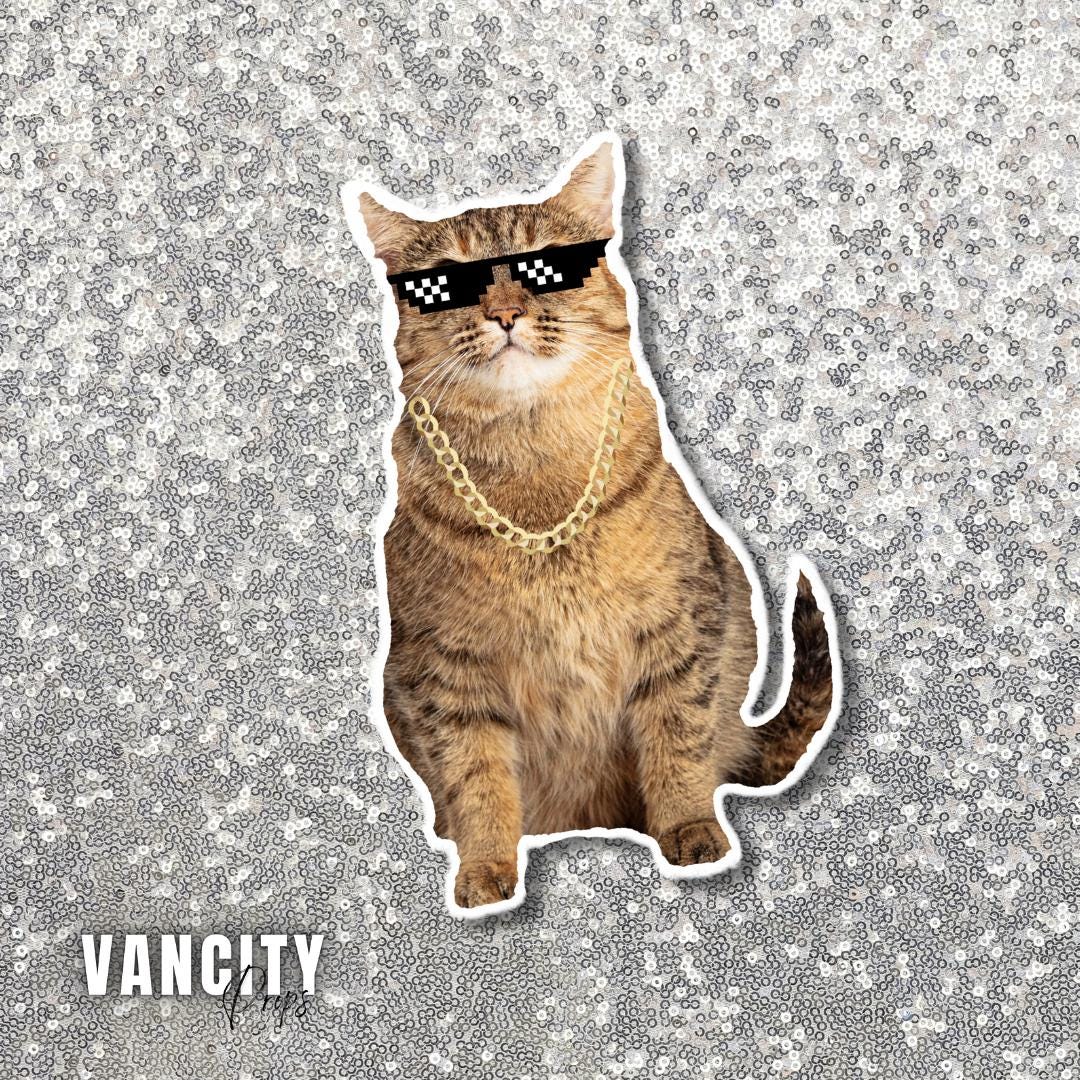 Cool Cat Photobooth Prop | 6mm PVC | Photobooth Singlesided Prop ...