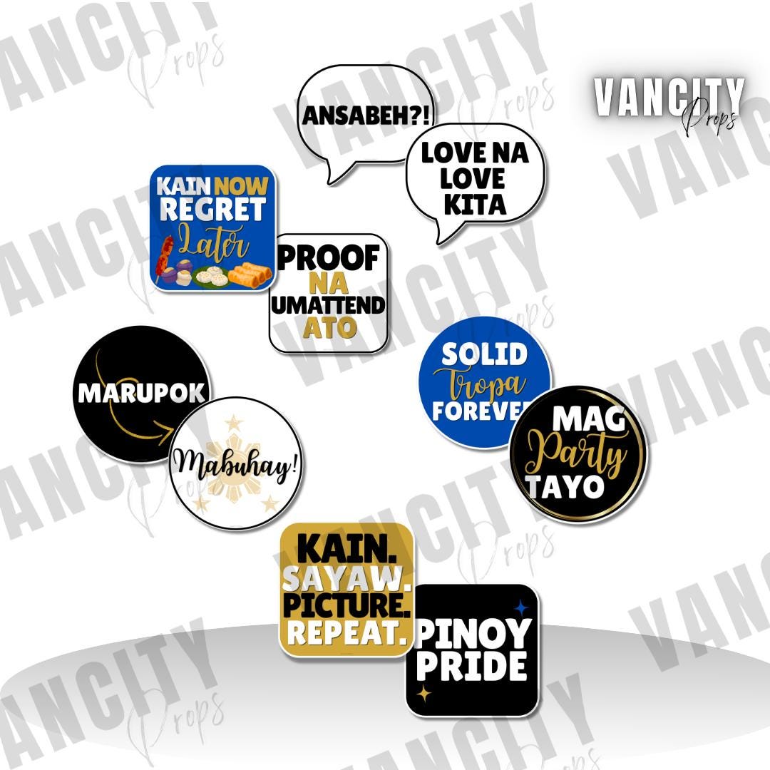 Filipino Tagalog Photobooth Props: 6mm Double Sided PVC - Etsy