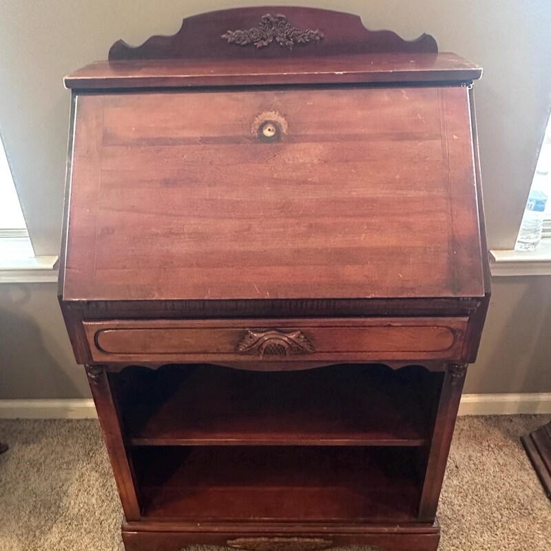 Antique Drop Front Secretary Desk - Etsy