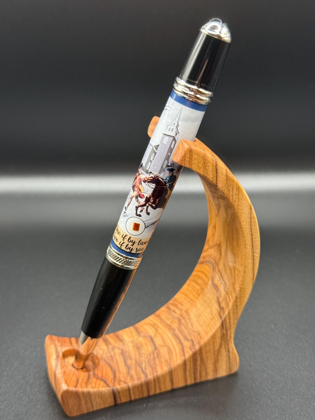 Handmade Old North Church Wood Pen – Black & Chrome, COA Included - Etsy