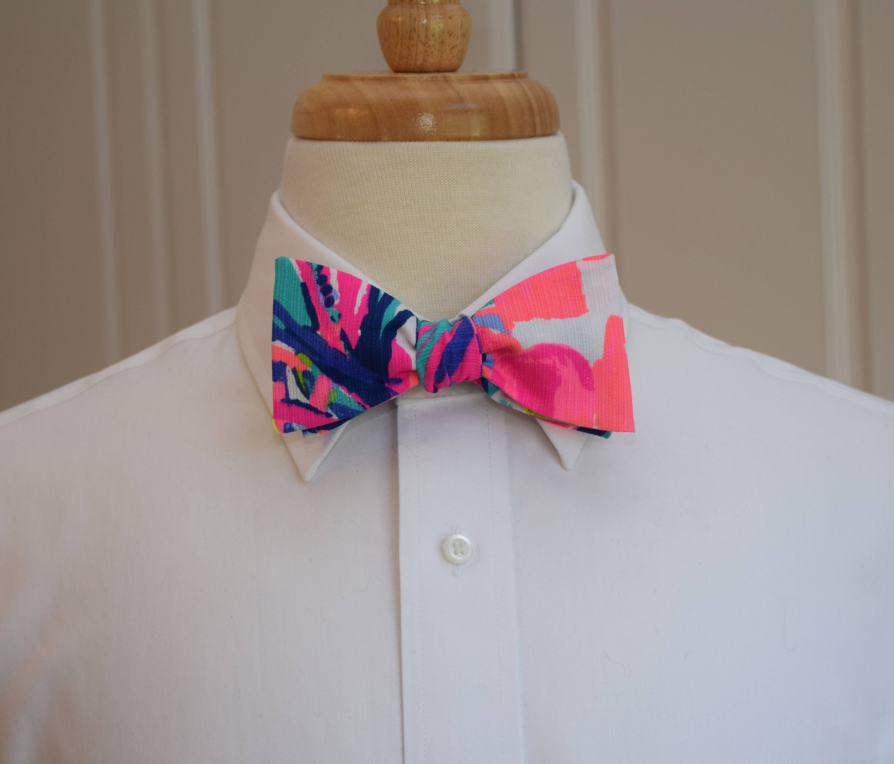 CUSTOM ORDER for Catherine M, 4 men's self-tie bow ties, 1 boy pre-tied ...