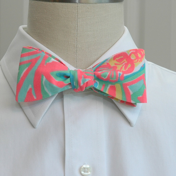 Coral Bow Tie - Etsy