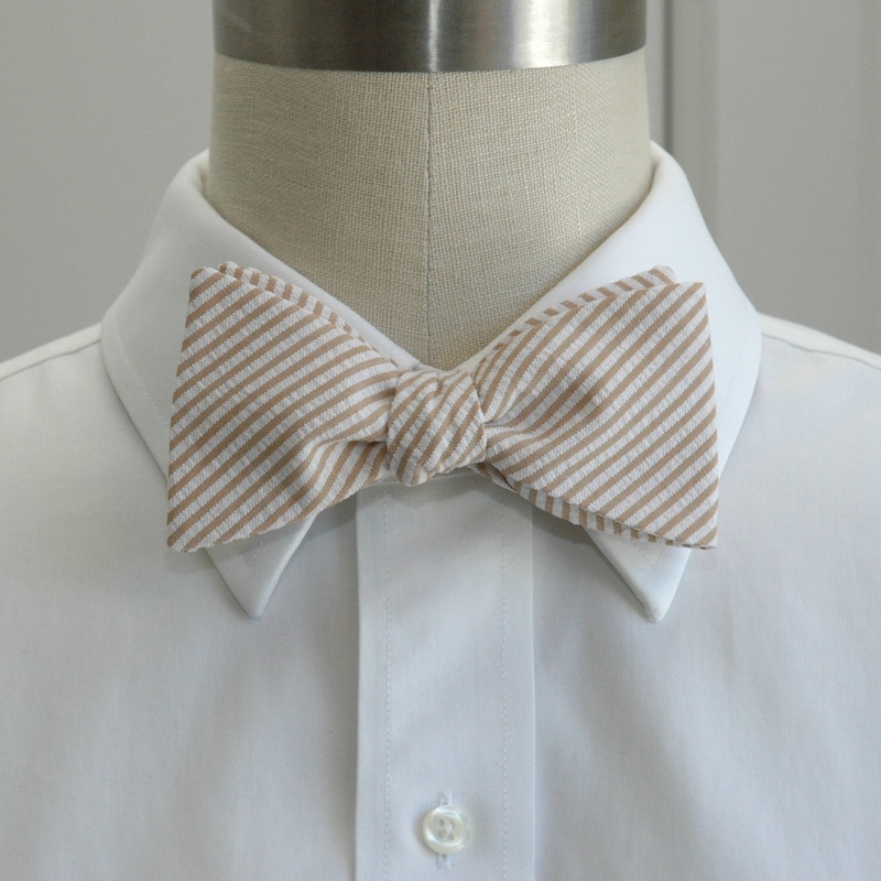 Beige Bow Tie - Etsy