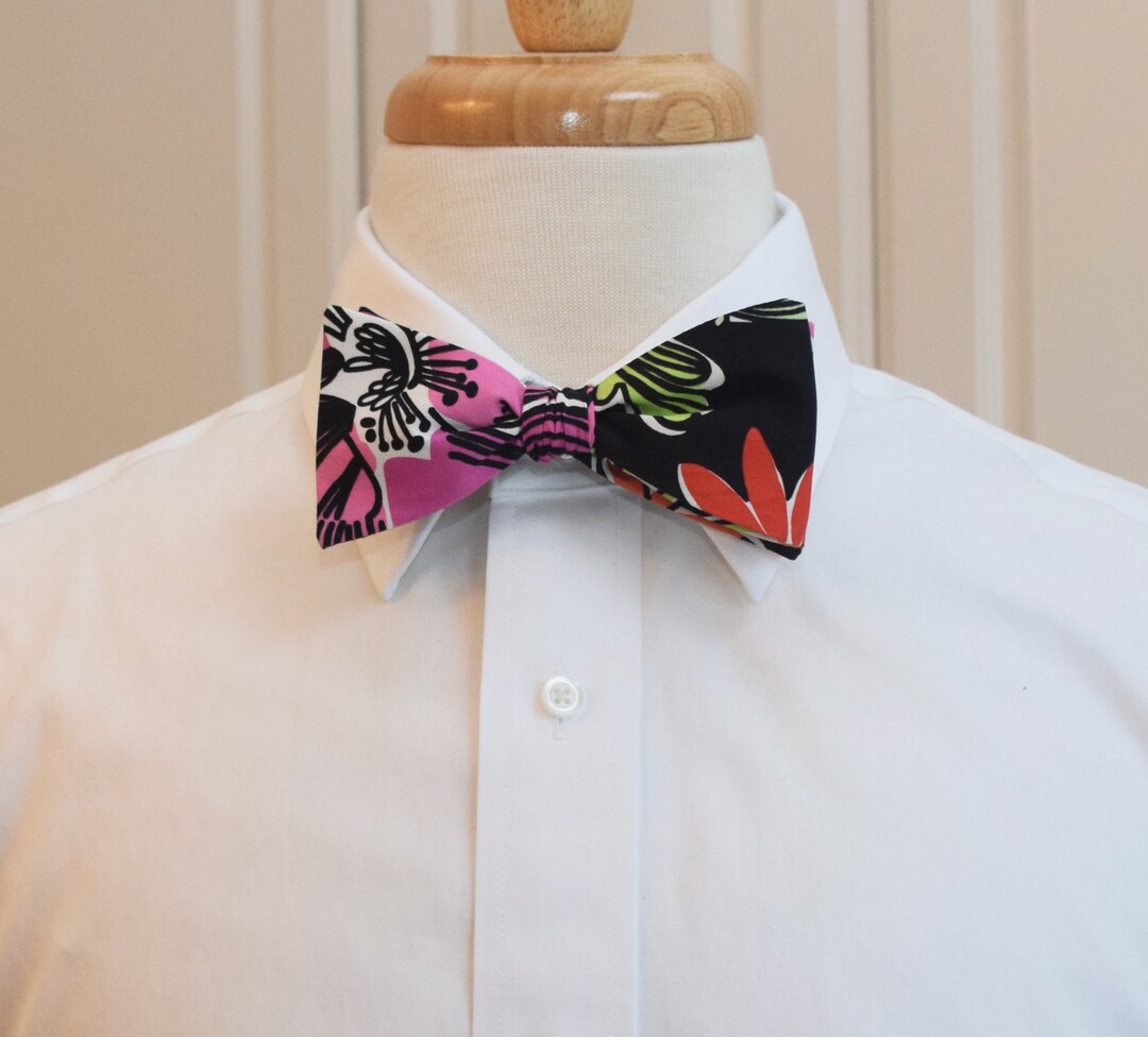 Floral Bow Tie: Exotic Tropical Wedding Groomsmen Accessory - Etsy
