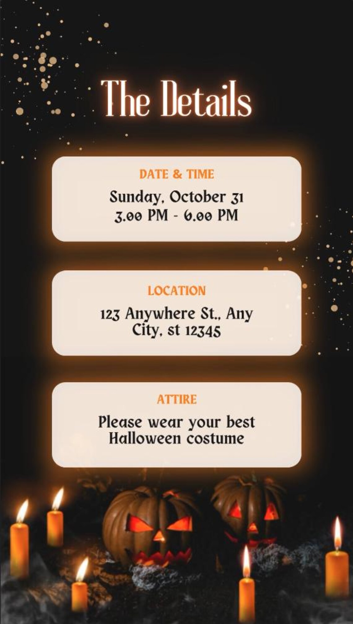Editable Halloween Party Invitation Template | Printable Digital ...