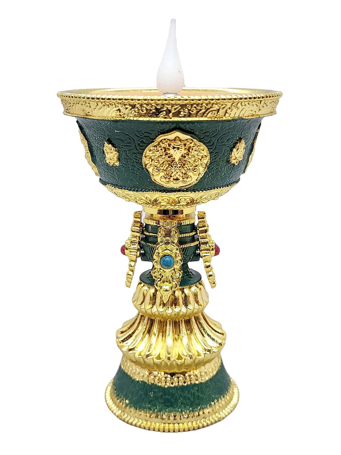 5-inch Electric Rechargeable Butter Lamp, Buddhist Ritual Items, 2 Days ...