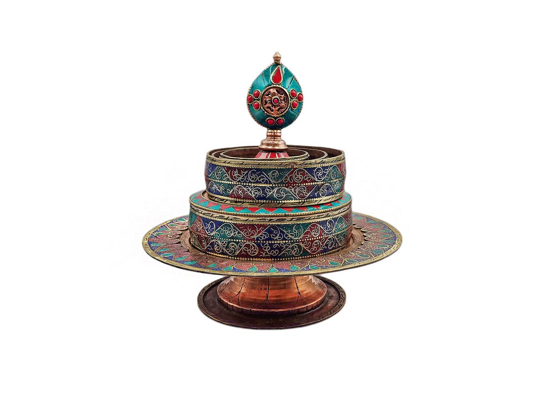 8-inch Medium, Ratna Mandala, Buddhist Ritual Item, Stone Setting - Etsy