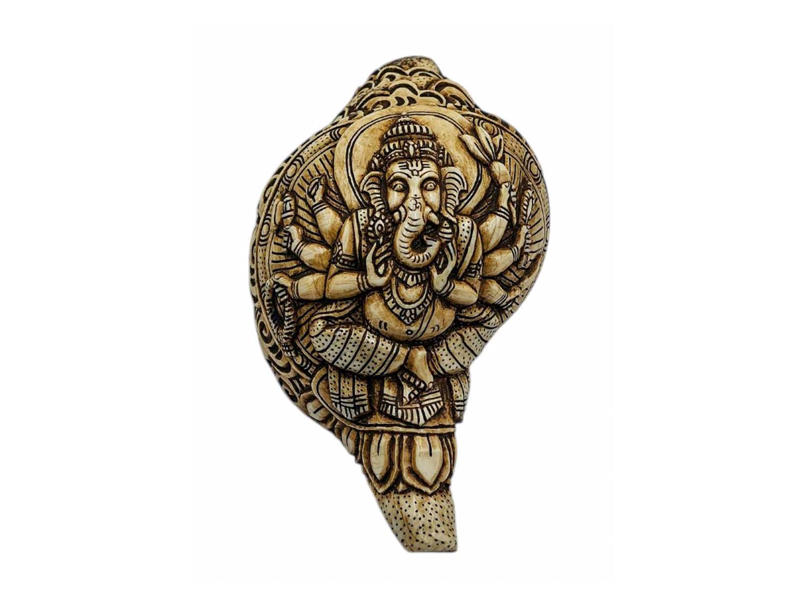 4-inch Conch Shell With Ganesh Hand Carved - Etsy