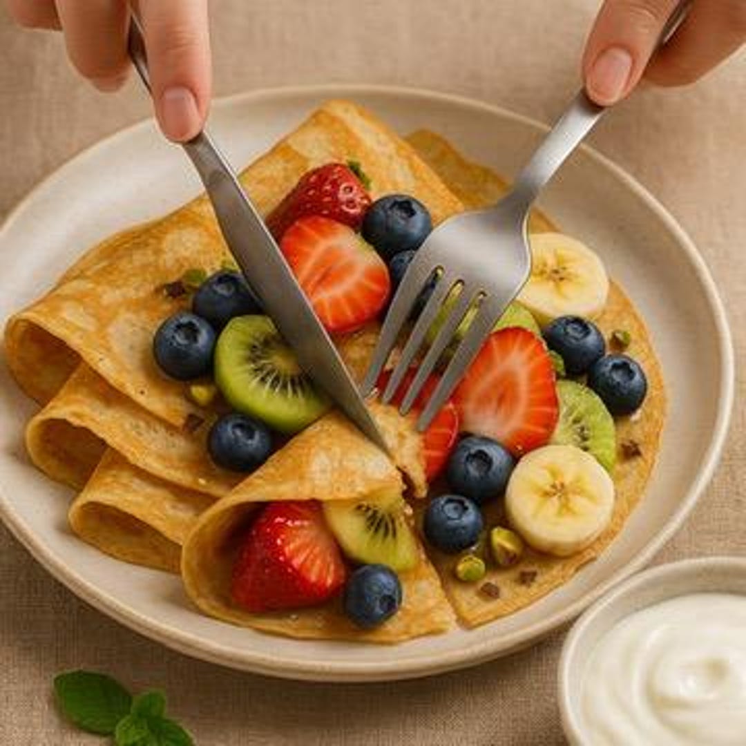 Best Recipe for Light Crepes With Fresh Fruit & Yogurt - Etsy
