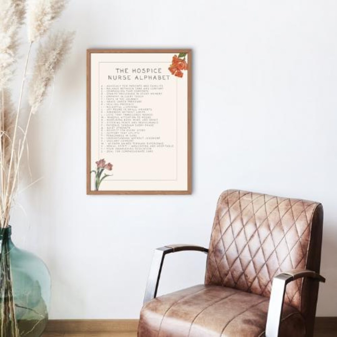 Hospice Nurse Poster, Digital Download | A-Z Inspirational Nursing Wall ...