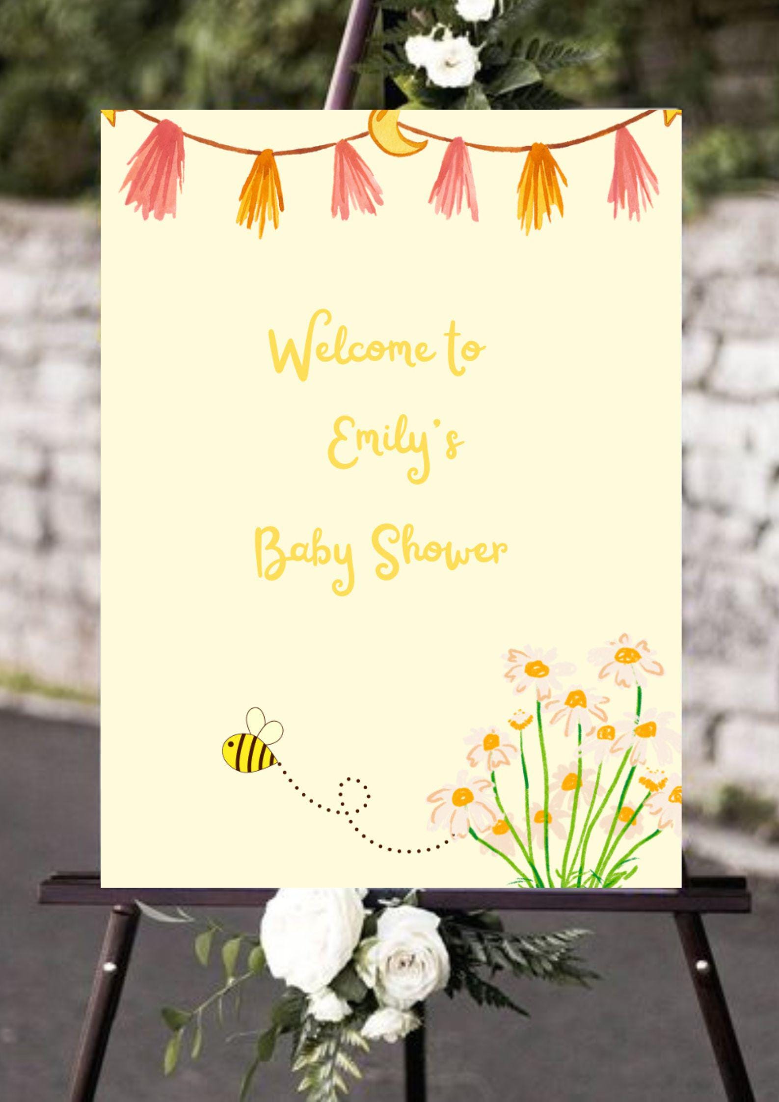 Baby Shower Welcome Sign – Printable Template – Girl Boy Gender Neutral ...