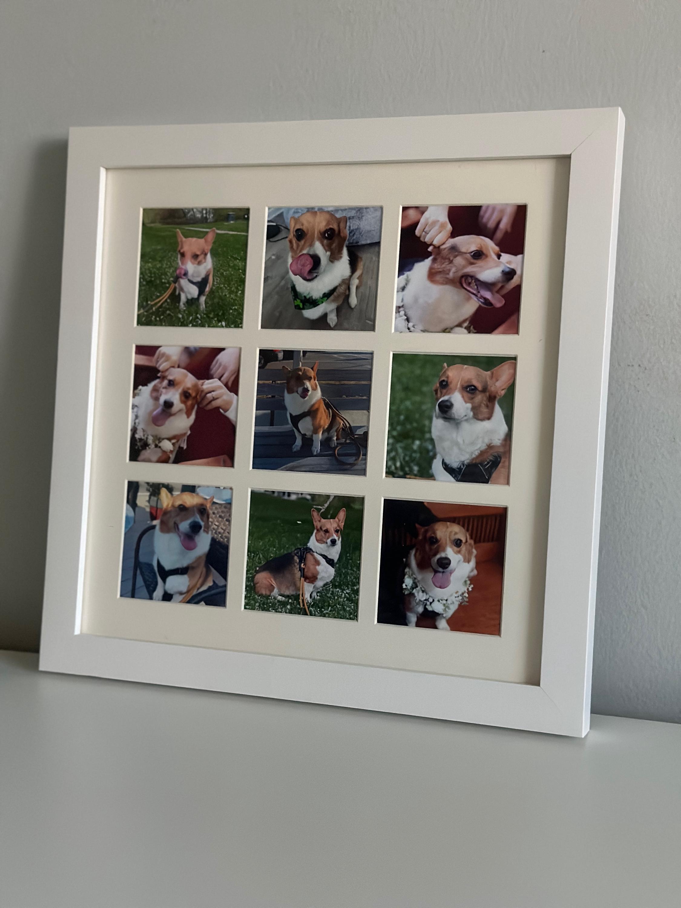 Framed Photo Collage – Personalized Grid Layout (4x4), Printed Photos ...