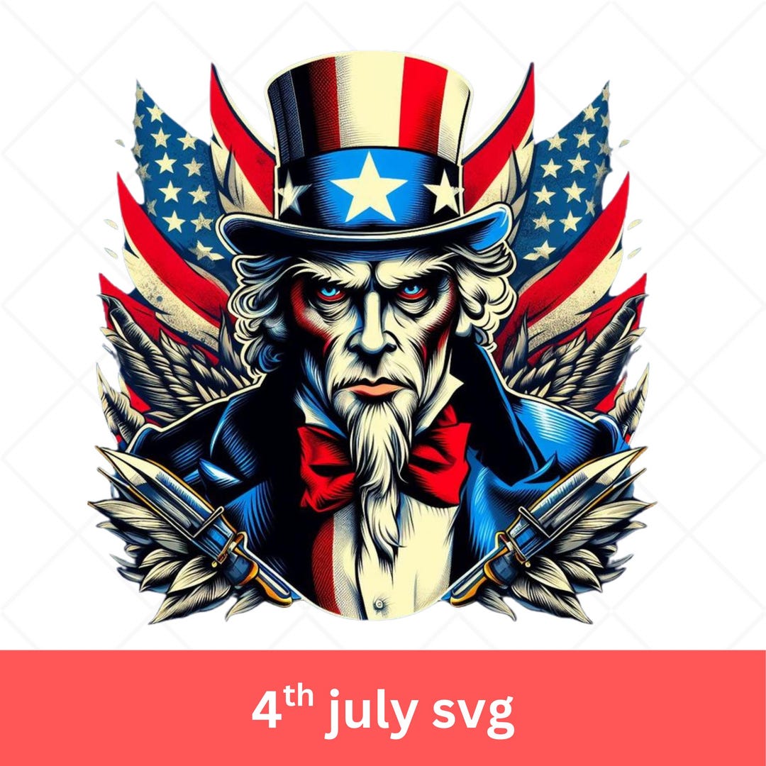 Uncle Sam SVG – USA Patriotic Design for 4th of July, American Flag ...