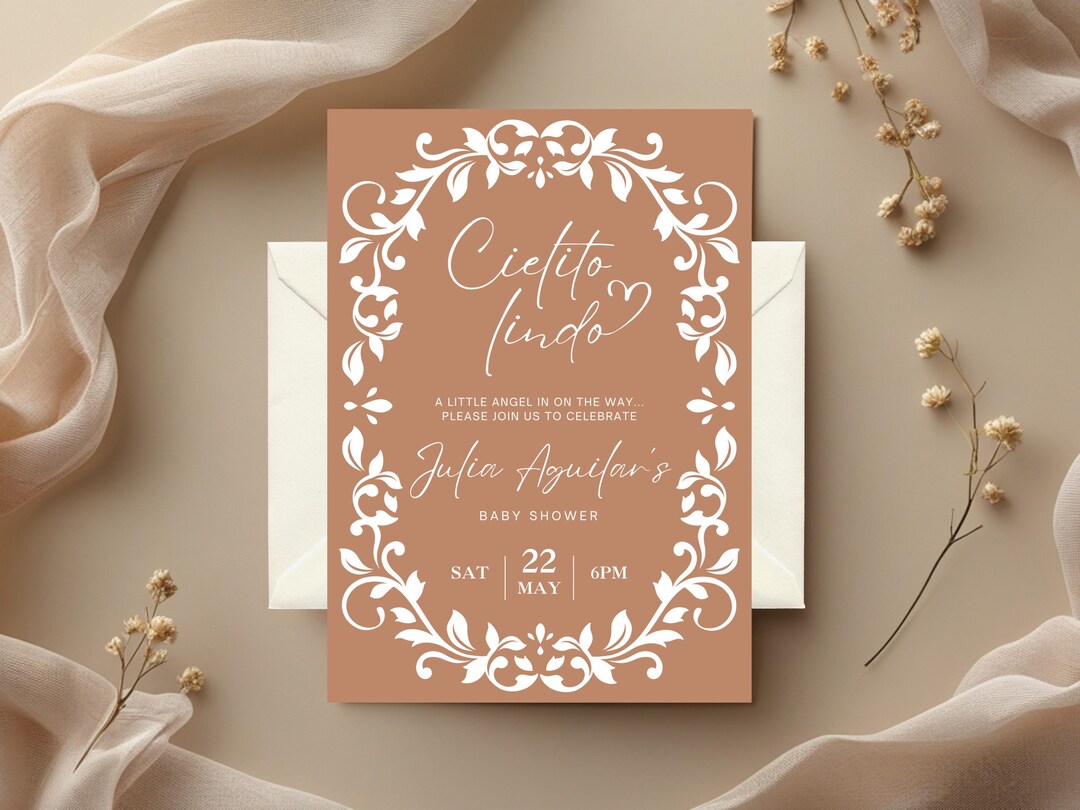 Barro Cielito Lindo Baby Shower Invitation | Barro Talavera Baby Shower ...