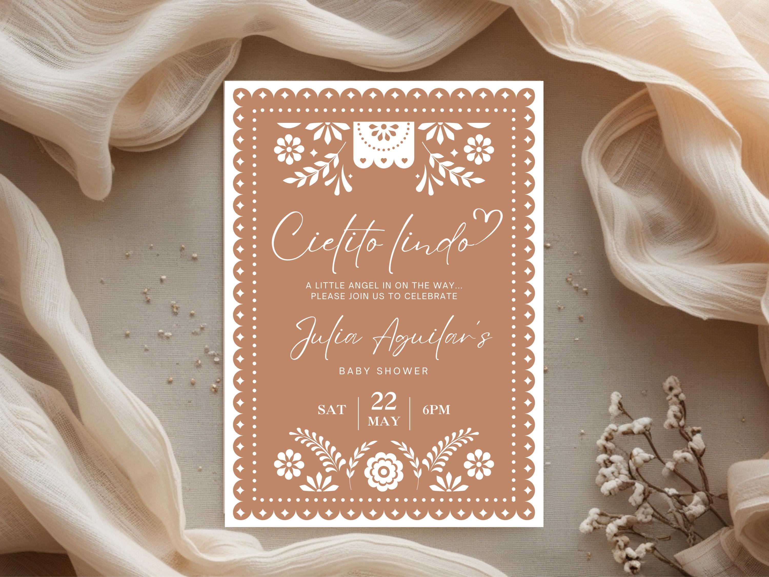 Cielito Lindo Baby Shower Invitation | Papel Picado Baby Shower Invite ...