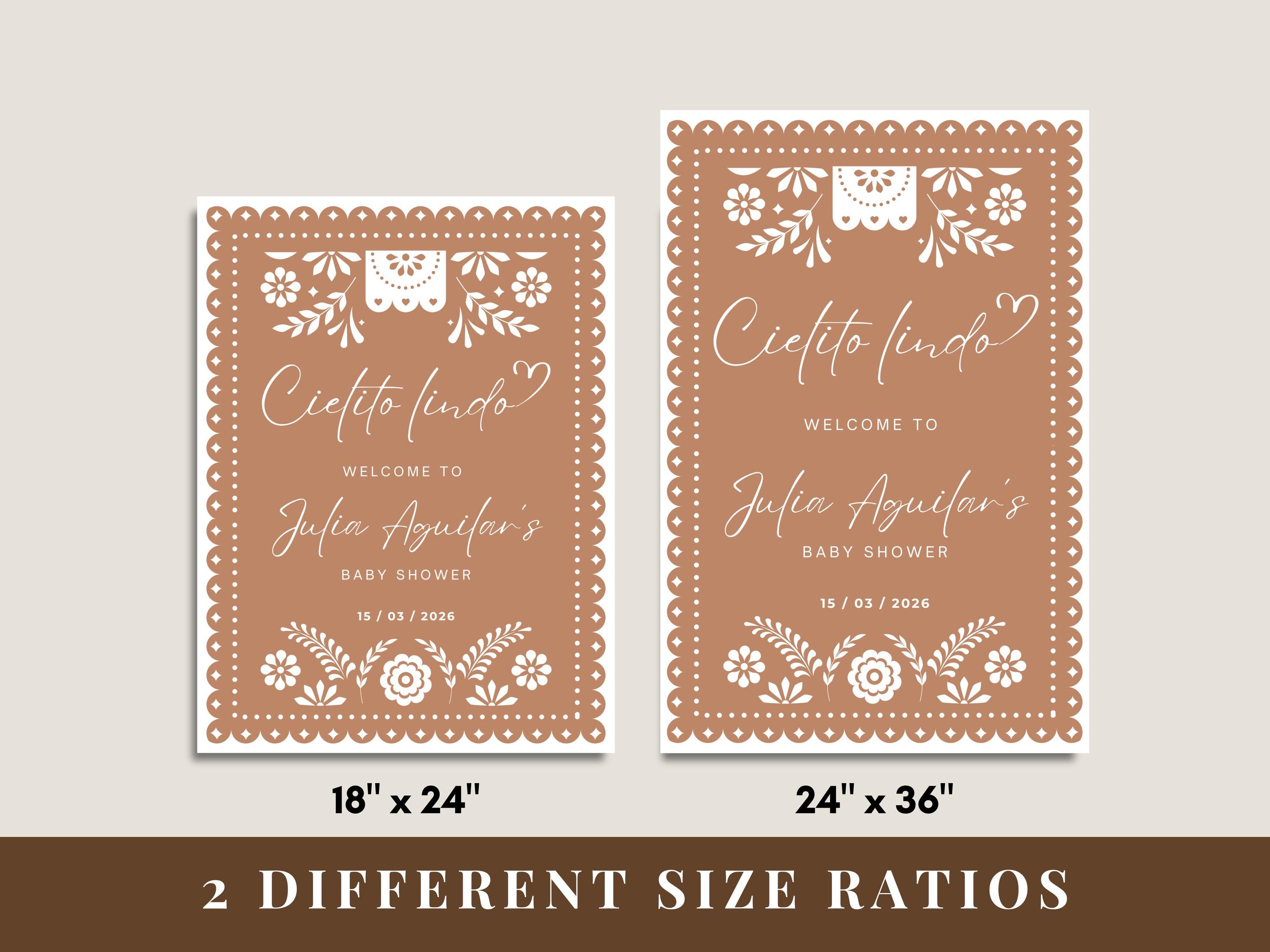 Cielito Lindo Baby Shower Welcome Sign | Gender Neutral Papel Picado ...