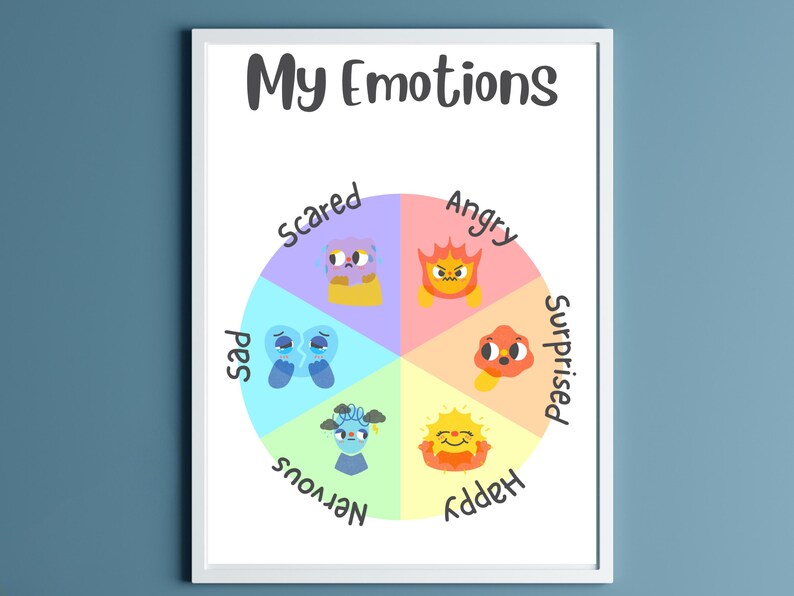 Printable Emotions Colour Wheel for Kids | Feelings Chart | Emotional ...