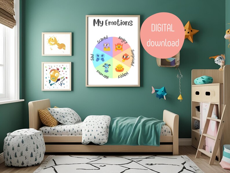 Printable Emotions Colour Wheel for Kids | Feelings Chart | Emotional ...