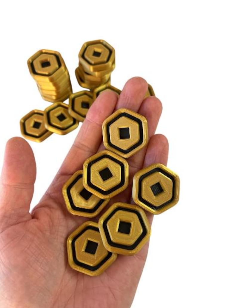 Robux Roblox Coins - 3D Printed Robux Coins - Robux Replica Party ...