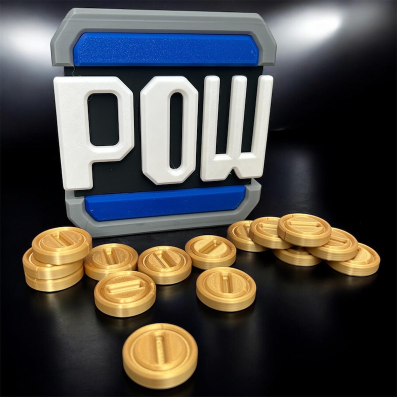 POW Super Mario Inspired POW Box Coin Bank Hidden Storage Mario Brother ...