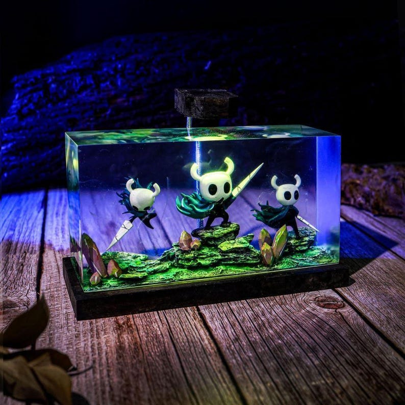 Rectangular Hollow Knight Night Light, Indie Game Resin Art Lamp ...