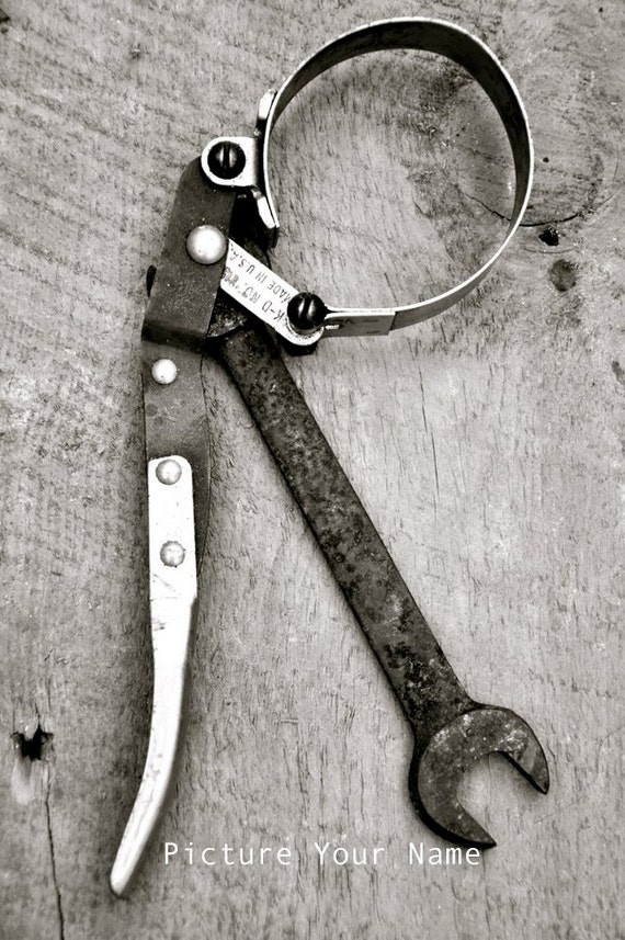 Items similar to Tool theme, Letter R Alphabet Photography black ...