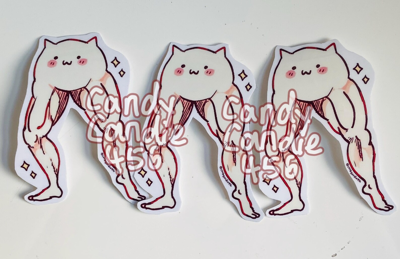 Cute Macho Legs Cat Battle Cats Glossy Vinyl Sticker - Etsy