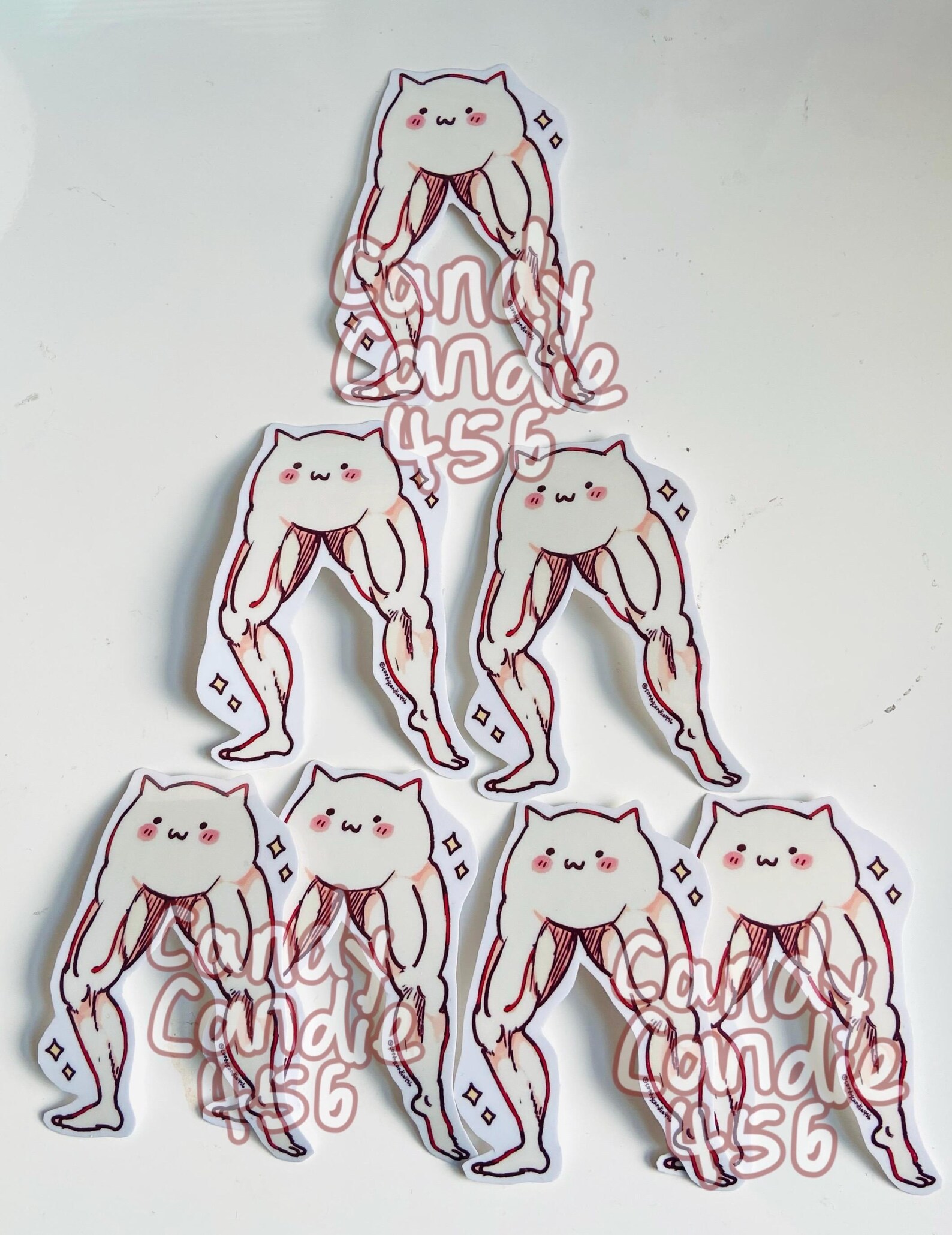 Cute Macho Legs Cat Battle Cats Glossy Vinyl Sticker - Etsy