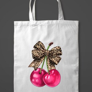 Cherry Leopard Bow PNG, Coquette Summer Design (digital Design) - Etsy