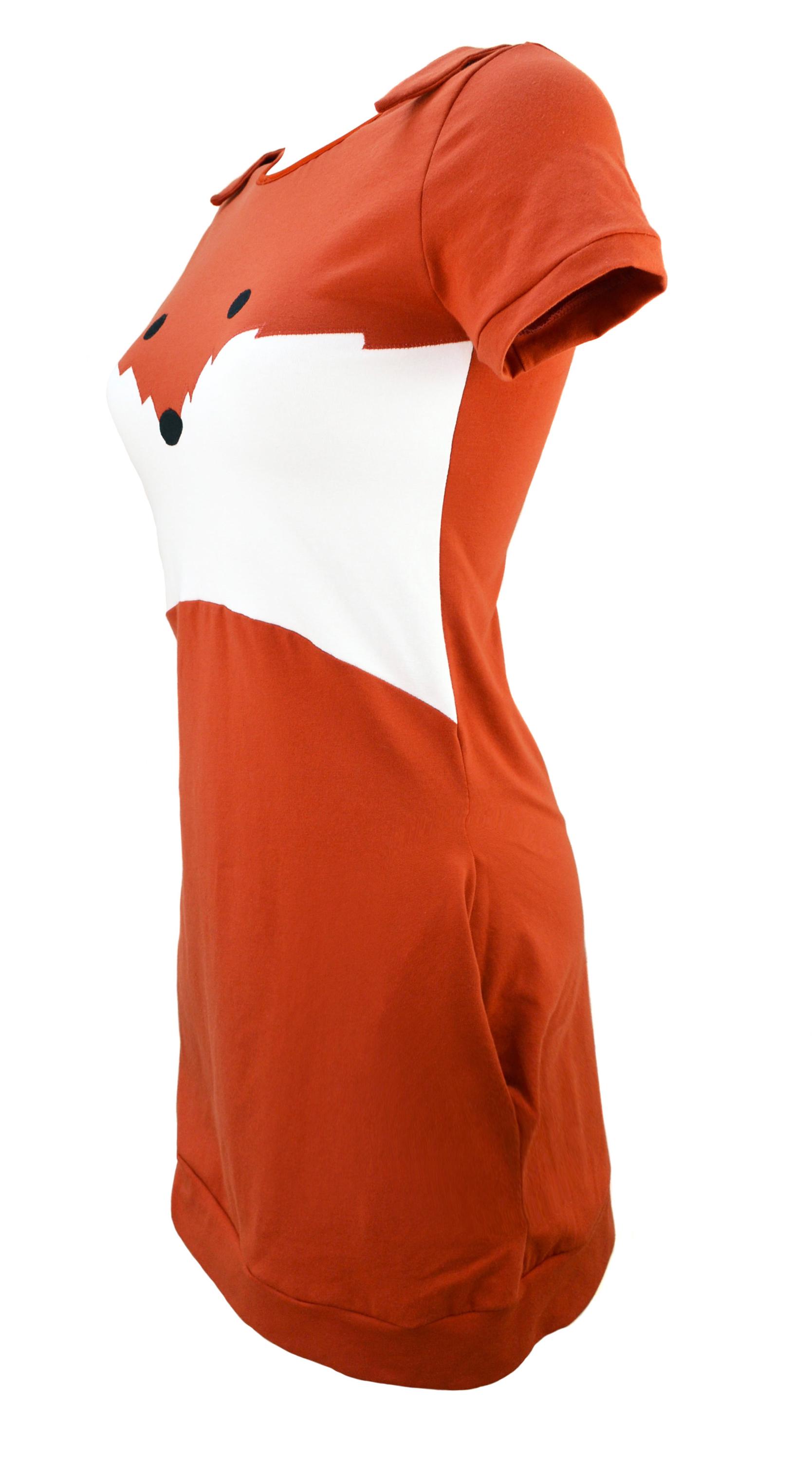 Fox Face Mini Dress With Ears and Pockets | Handmade Fun Animal Themed ...