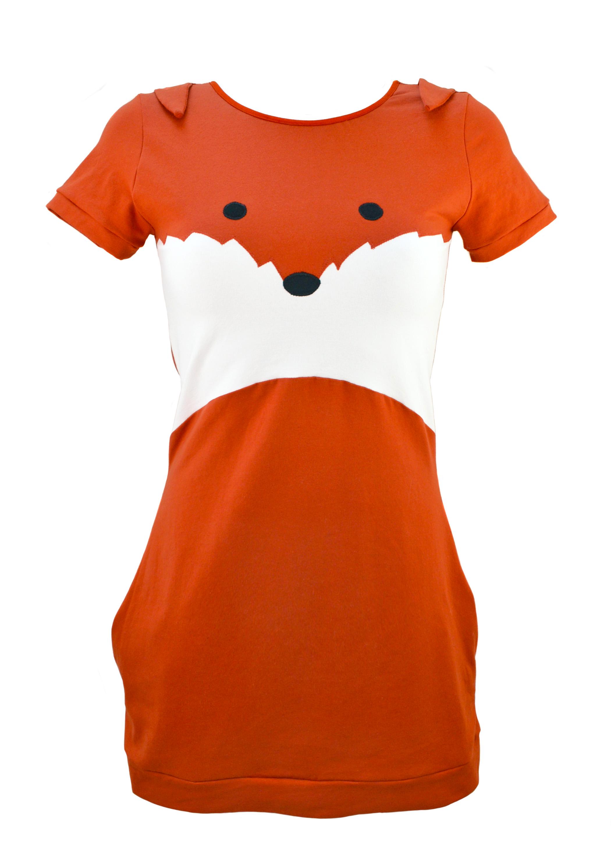 Fox Face Mini Dress With Ears and Pockets | Handmade Fun Animal Themed ...