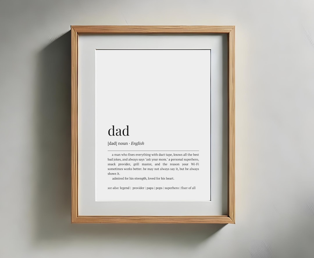Funny Dad Definition Printable Wall Art – Father's Day Gift | Digital ...