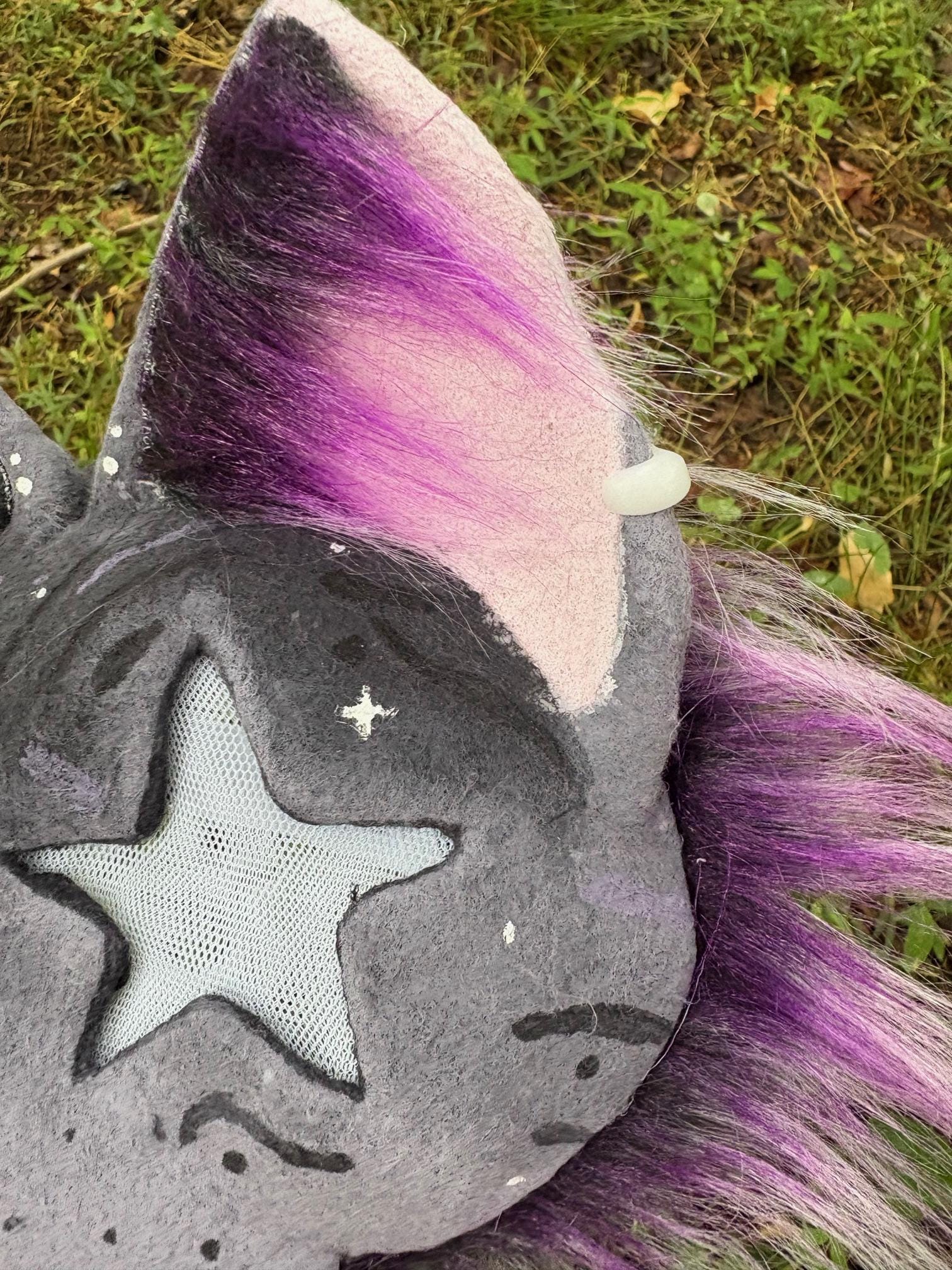 Cat Therian Mask || Star Eyes || Purple Cat || Quadrobics Otherkin ...