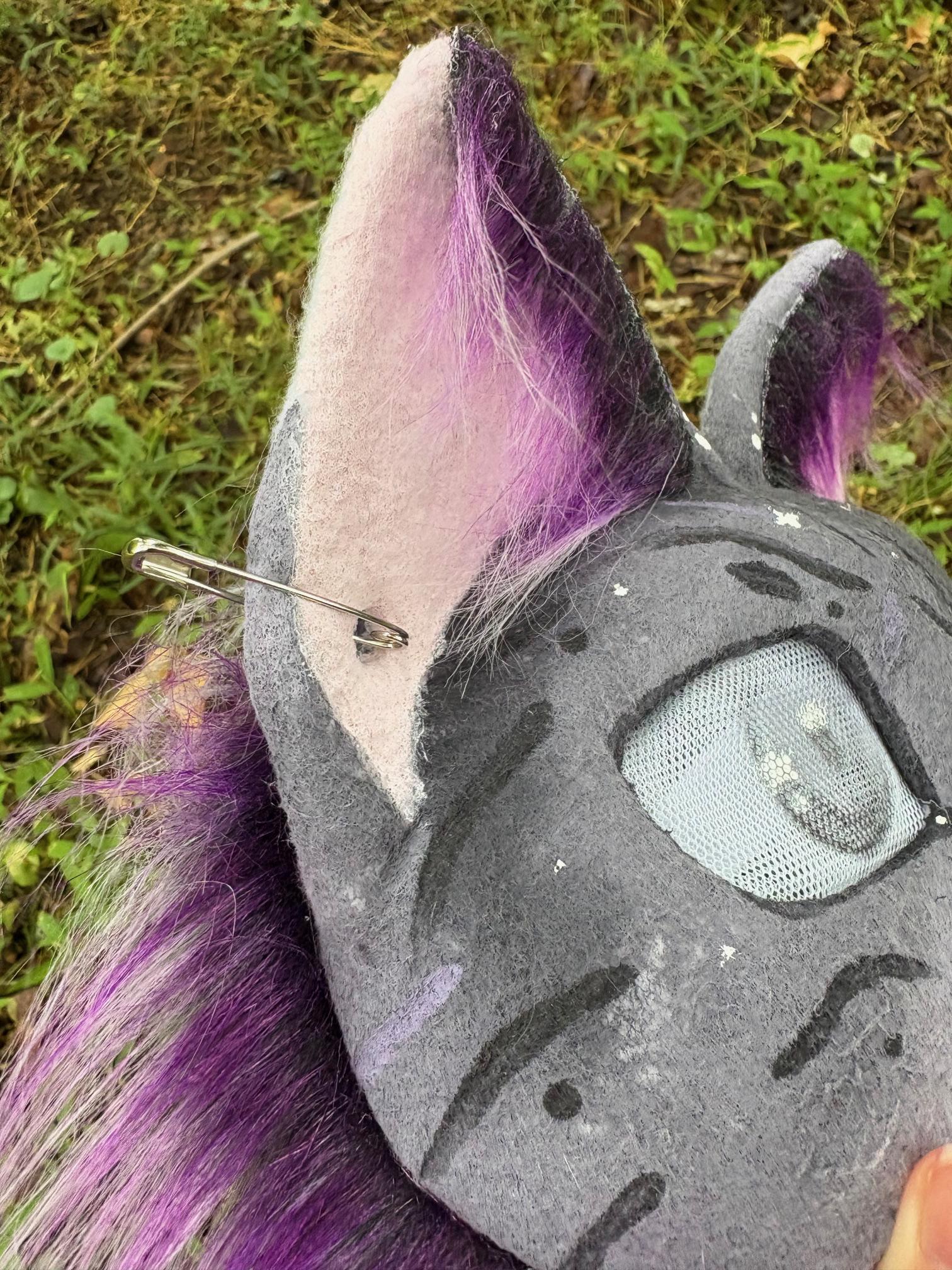 Cat Therian Mask || Star Eyes || Purple Cat || Quadrobics Otherkin ...