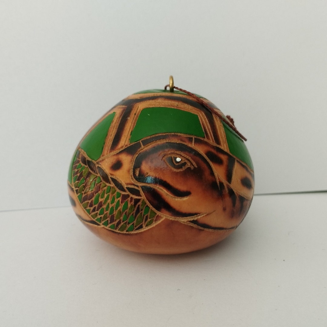 Sea Turtle Peruvian Gourd Ornament Christmas Tree Fine Handmade ...
