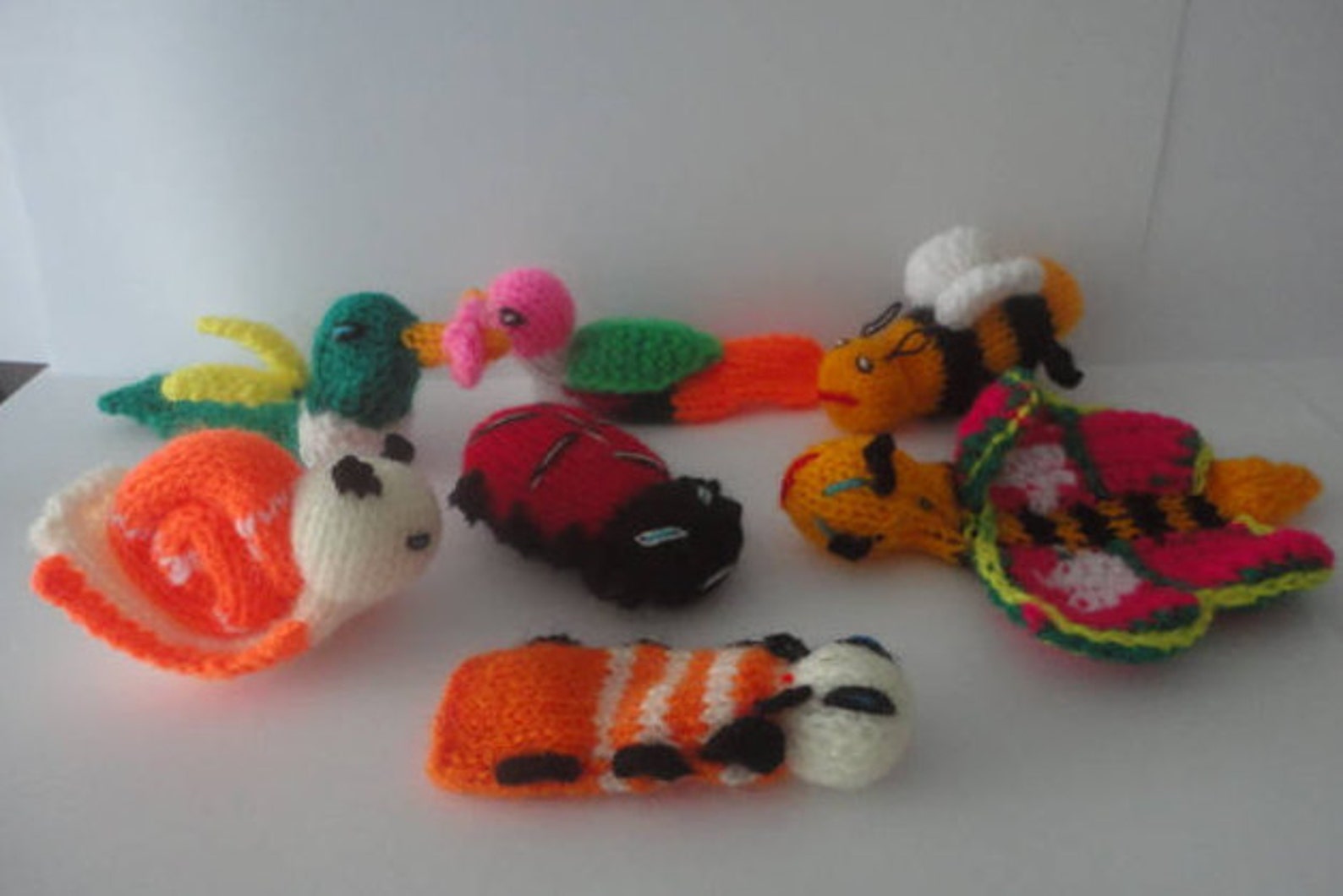 7 Peruvian Finger Puppet Wool INSECTS Collectable Handmade New - Etsy