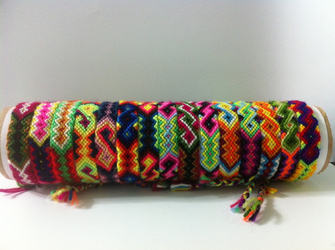 Peruvian Wool Friendship Bracelet X5 X10 X15 X20 X25 Handmade Ethnic ...
